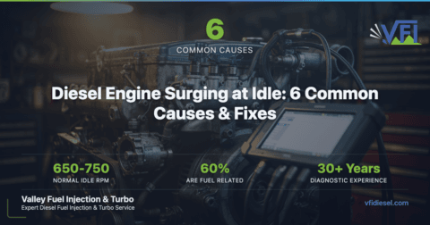 Diesel Engine Surging at Idle: 6 Common Causes & Fixes