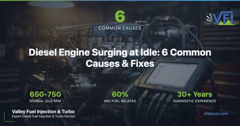 Diesel Engine Surging at Idle: 6 Common Causes & Fixes