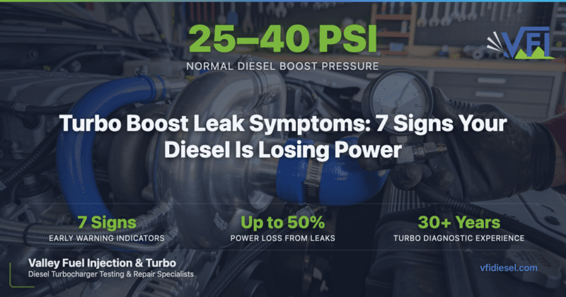 Turbo Boost Leak Symptoms: 7 Signs Your Diesel Is Losing Power