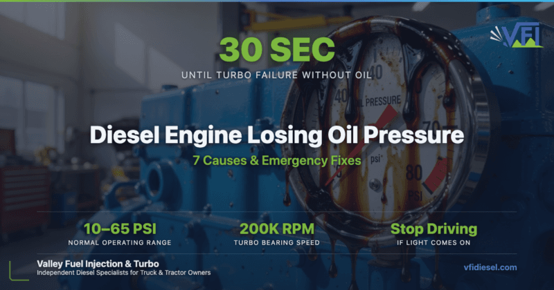 Diesel Engine Losing Oil Pressure: 7 Causes & Fixes